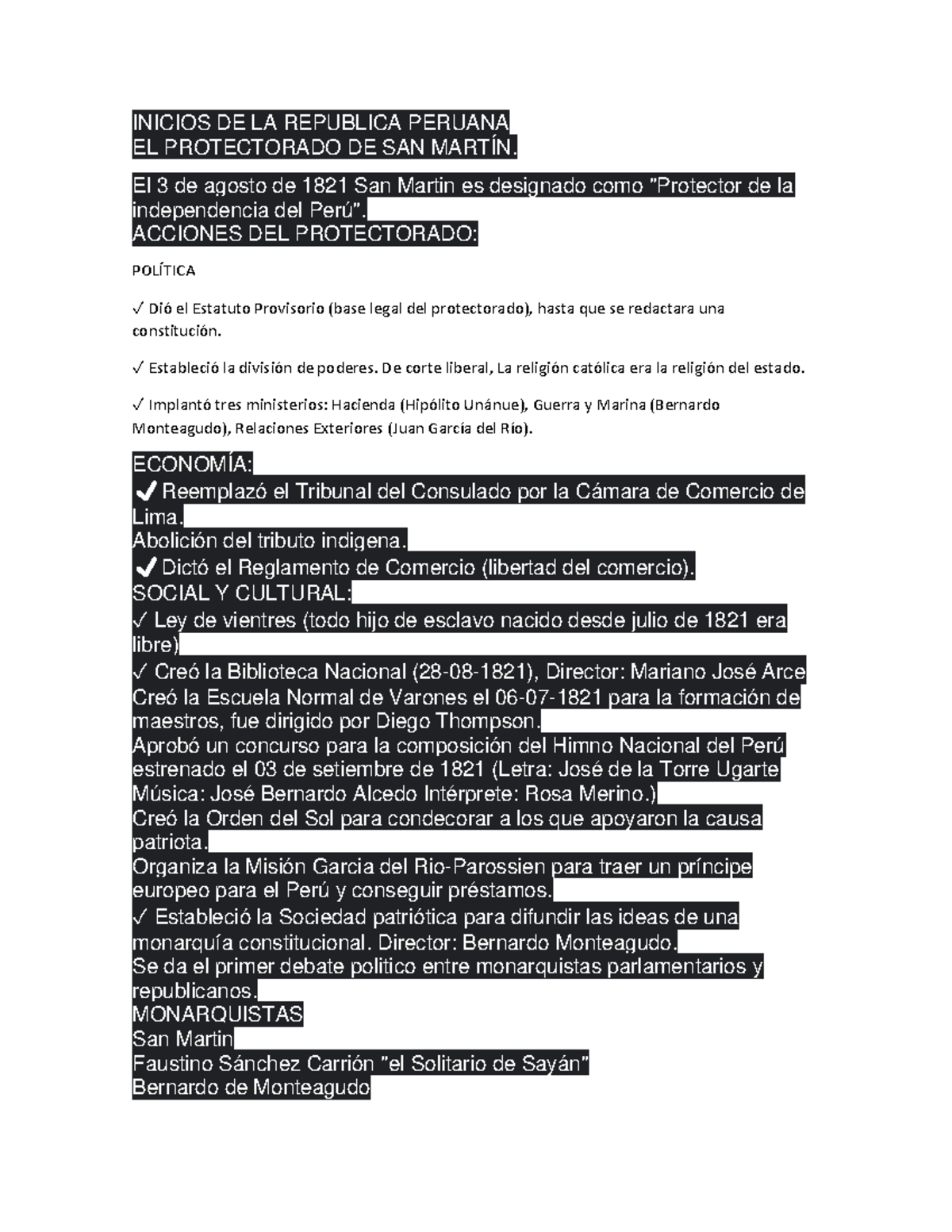 Inicios DE LA Republica Peruana - INICIOS DE LA REPUBLICA PERUANA EL ...