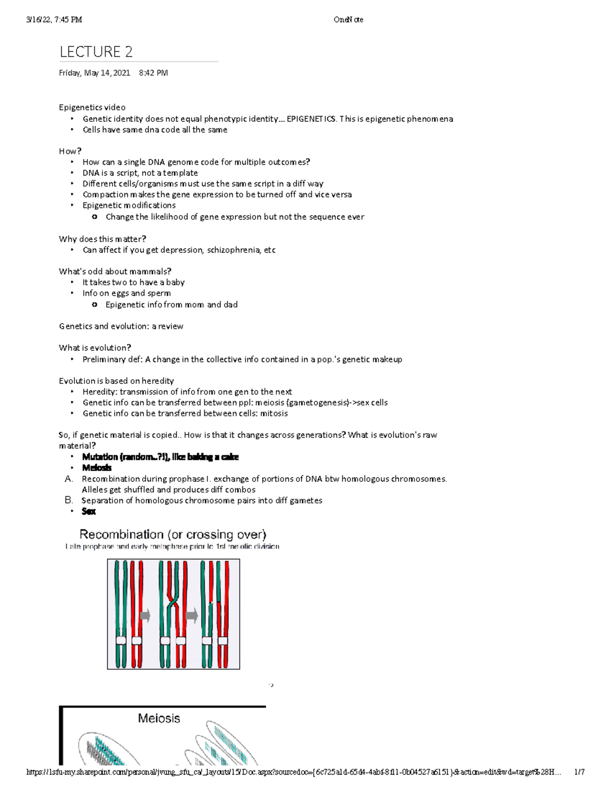 Lec 2 hsci - lec 2 - LECTURE 2 Friday, May 14, 2021 8:42 PM Epigenetics video - Genetic identity ...