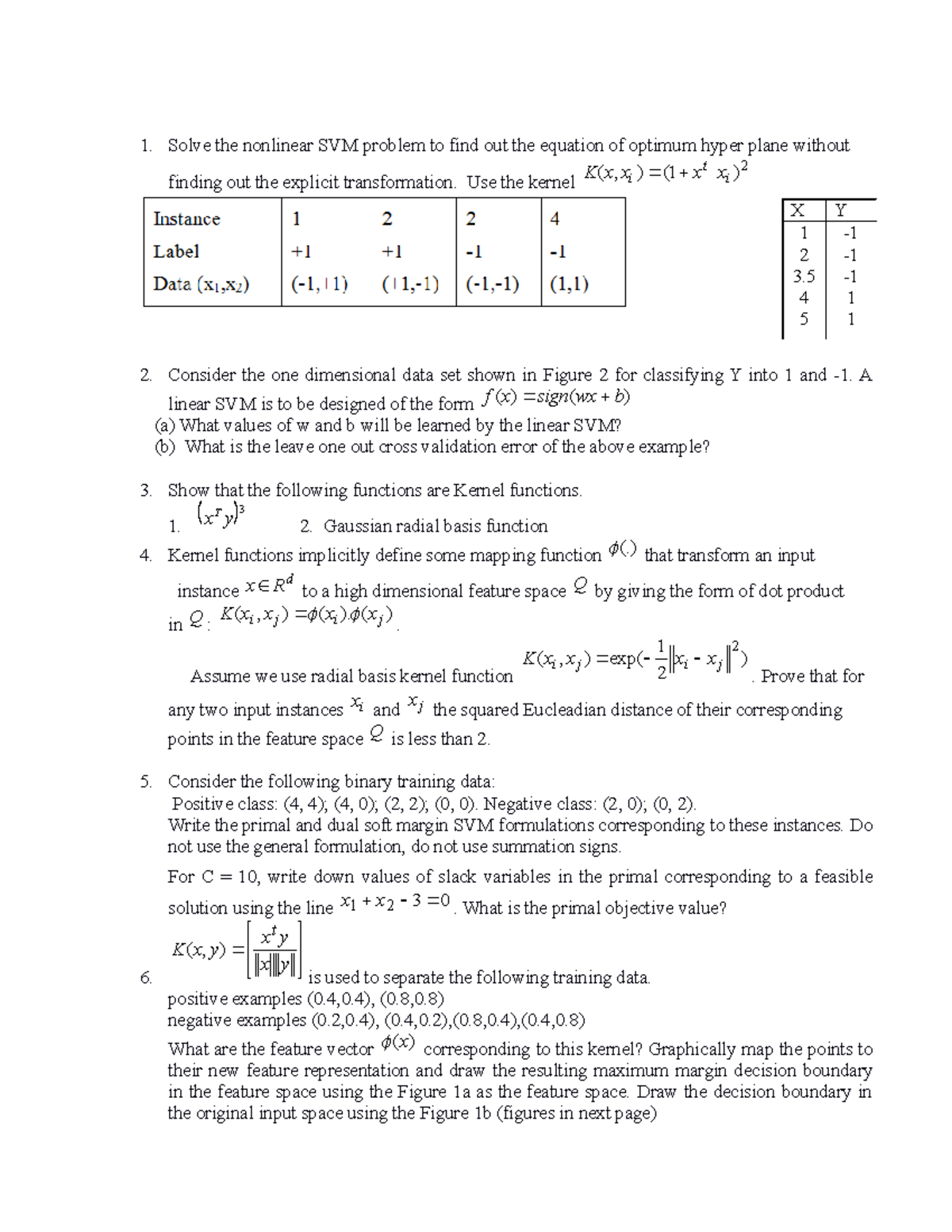 TUT SVM - NUMERICAL OG FEASFH GJGF HGV - Solve the nonlinear SVM ...