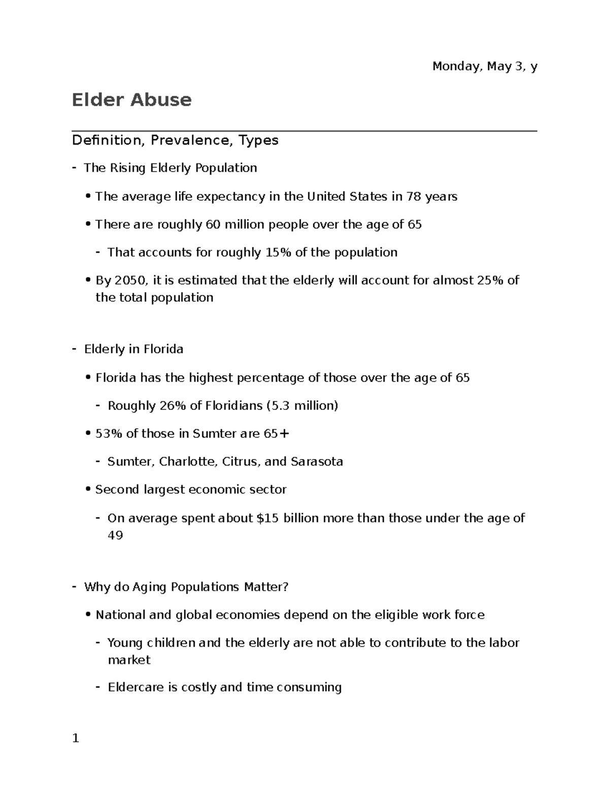 Elder Abuse - Topic 3 - Elder Abuse Definition, Prevalence, Types - The ...
