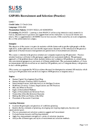 GSP185 Jan2024 TMA01 - TMA - GSP Recruitment and Selection (Practice ...