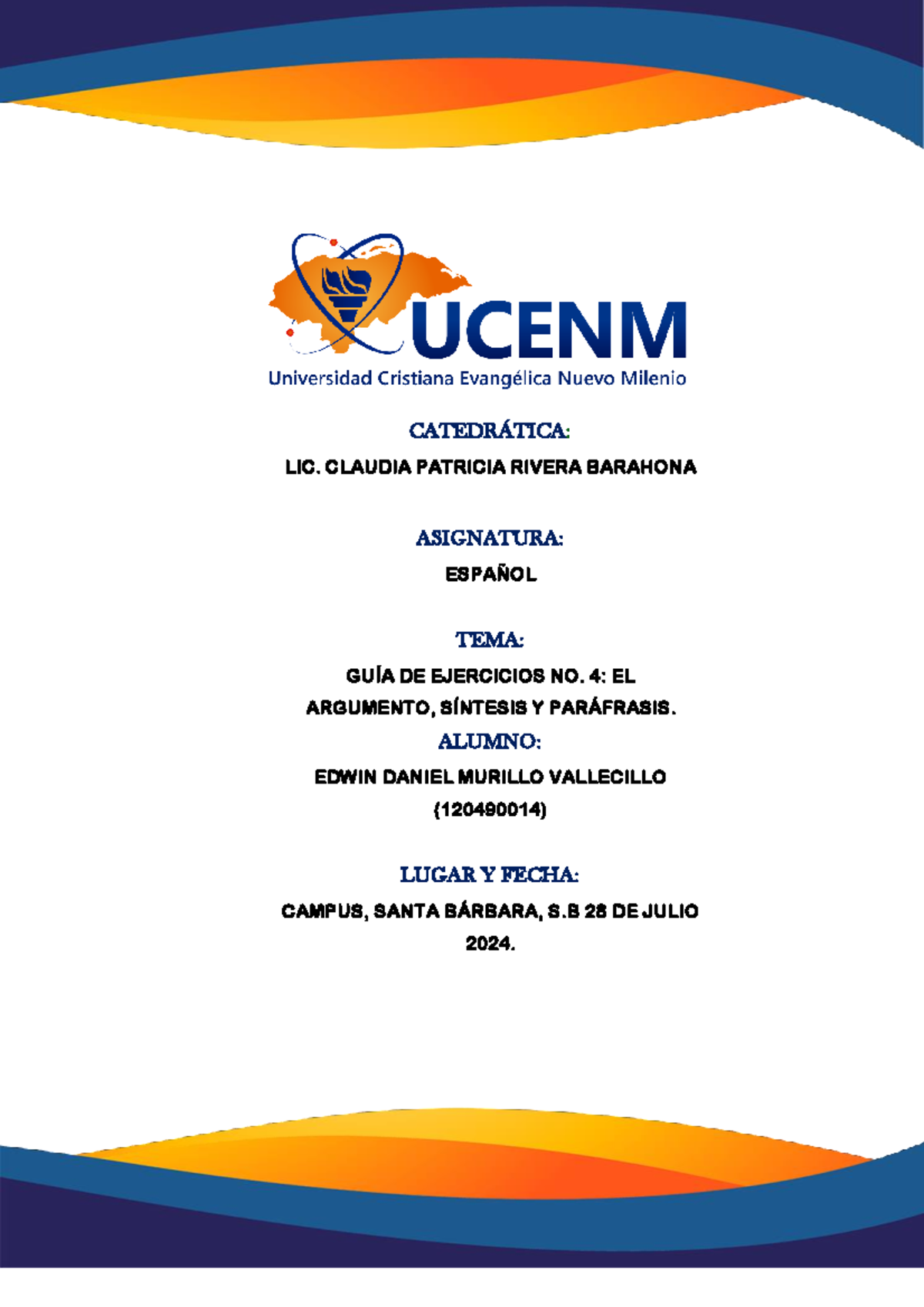 Murillo Edwin 120490014 14 - CATEDRÁTICA: LIC. CLAUDIA PATRICIA RIVERA ...