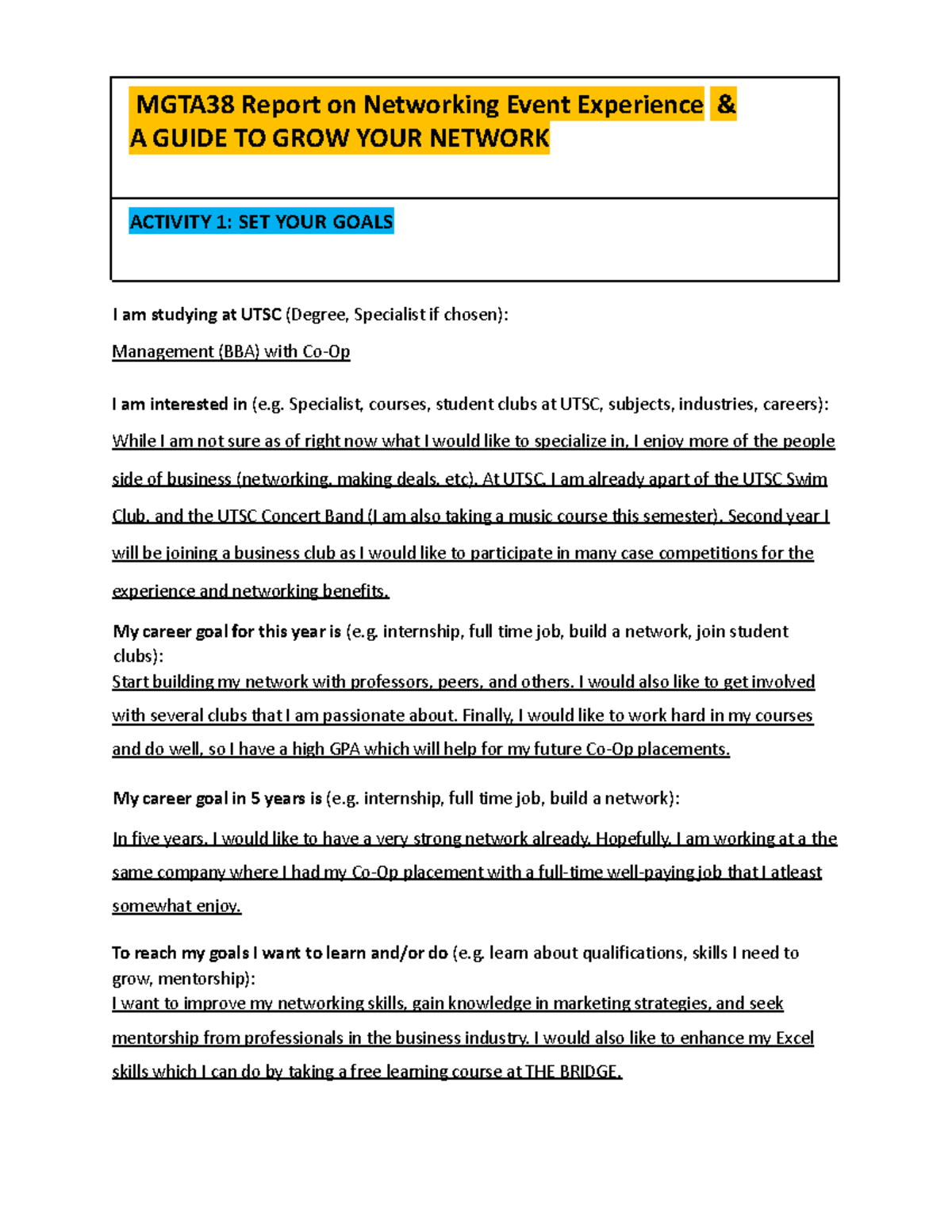 A38 F24 Networking Report - MGTA38 Report on Networking Event ...