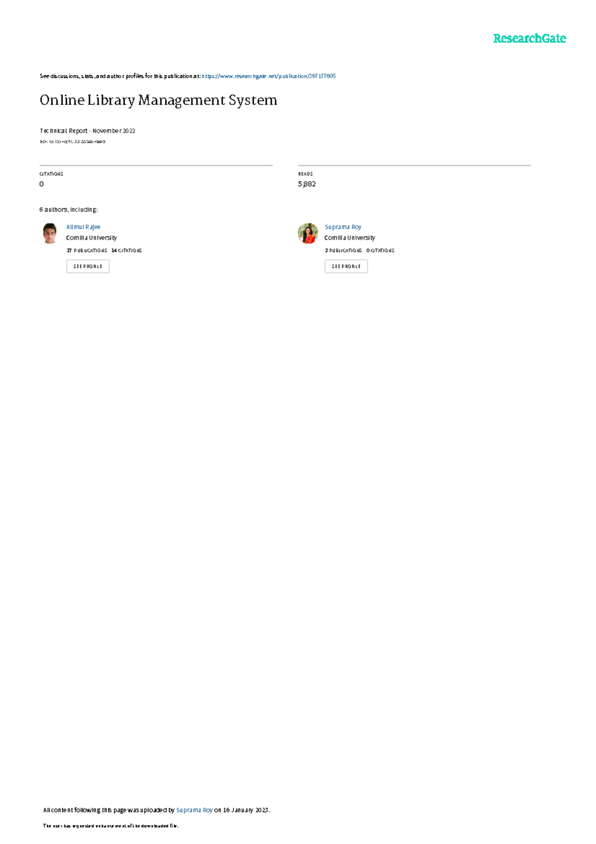 Online Library Management System - See discussions, stats, and author ...