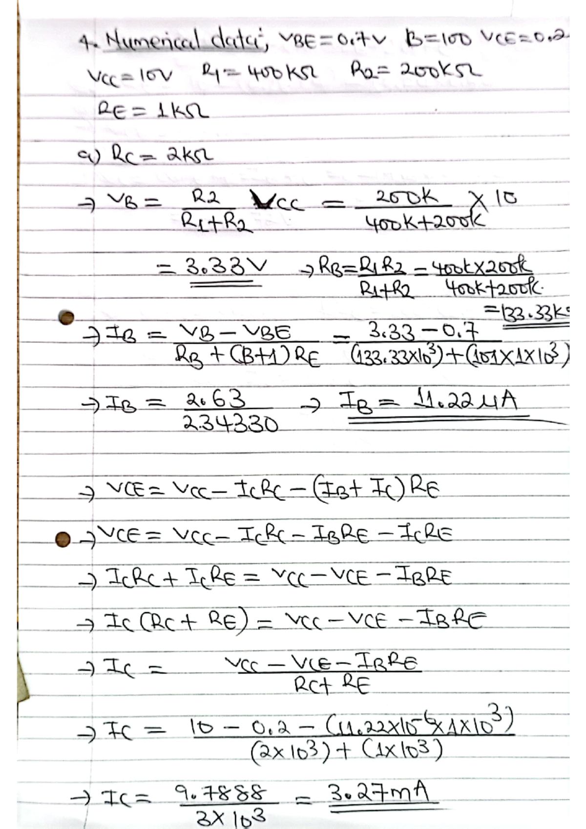 CF bias - CF bias - Electrical and Electronics Engineering - 4. Numerical 10V 200K52 RE 1KS2 a ...