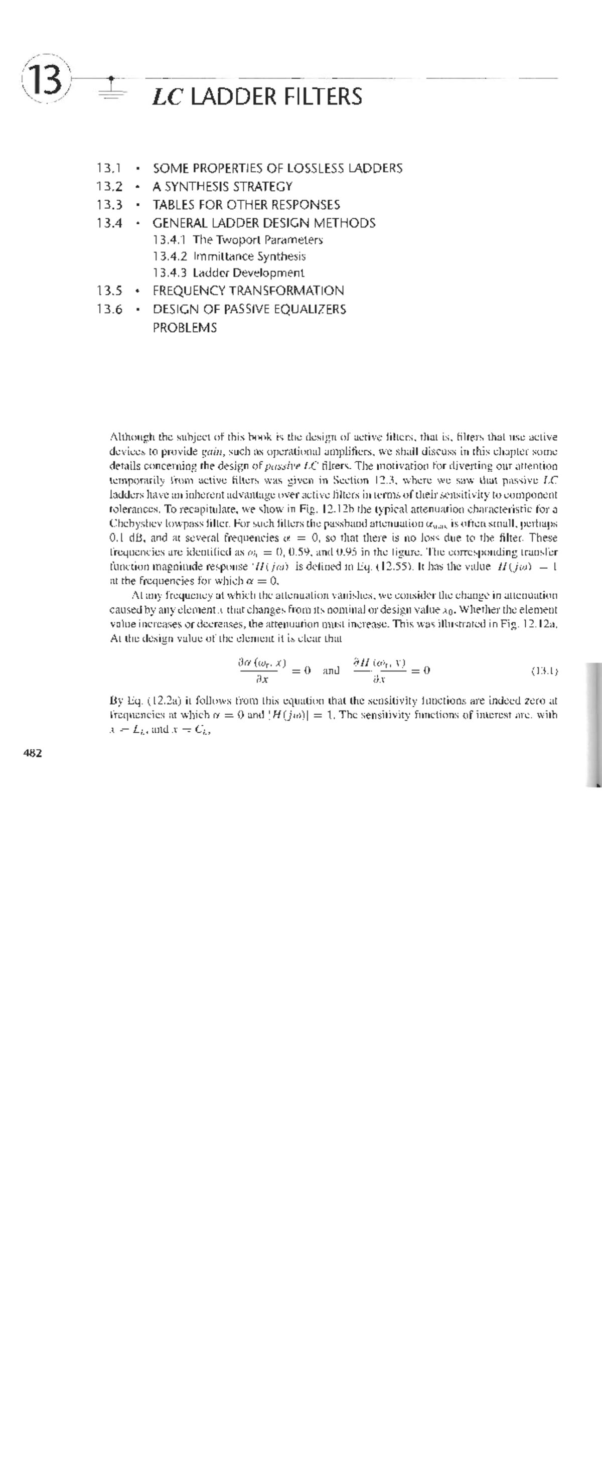 Chapter - 13 - Ladder Filters - Teoría de los Circuitos II - Studocu