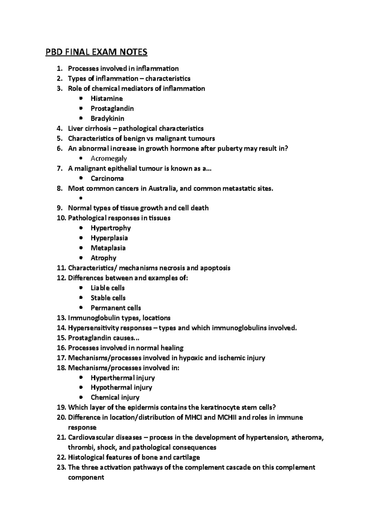 PBD Final EXAM Notes - PBD FINAL EXAM NOTES Processes involved in ...