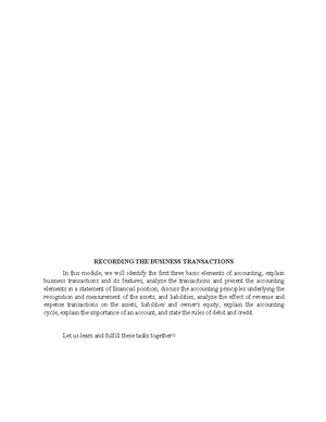 Chapter 1 TM Notes - tackles about the introduction to treasury ...