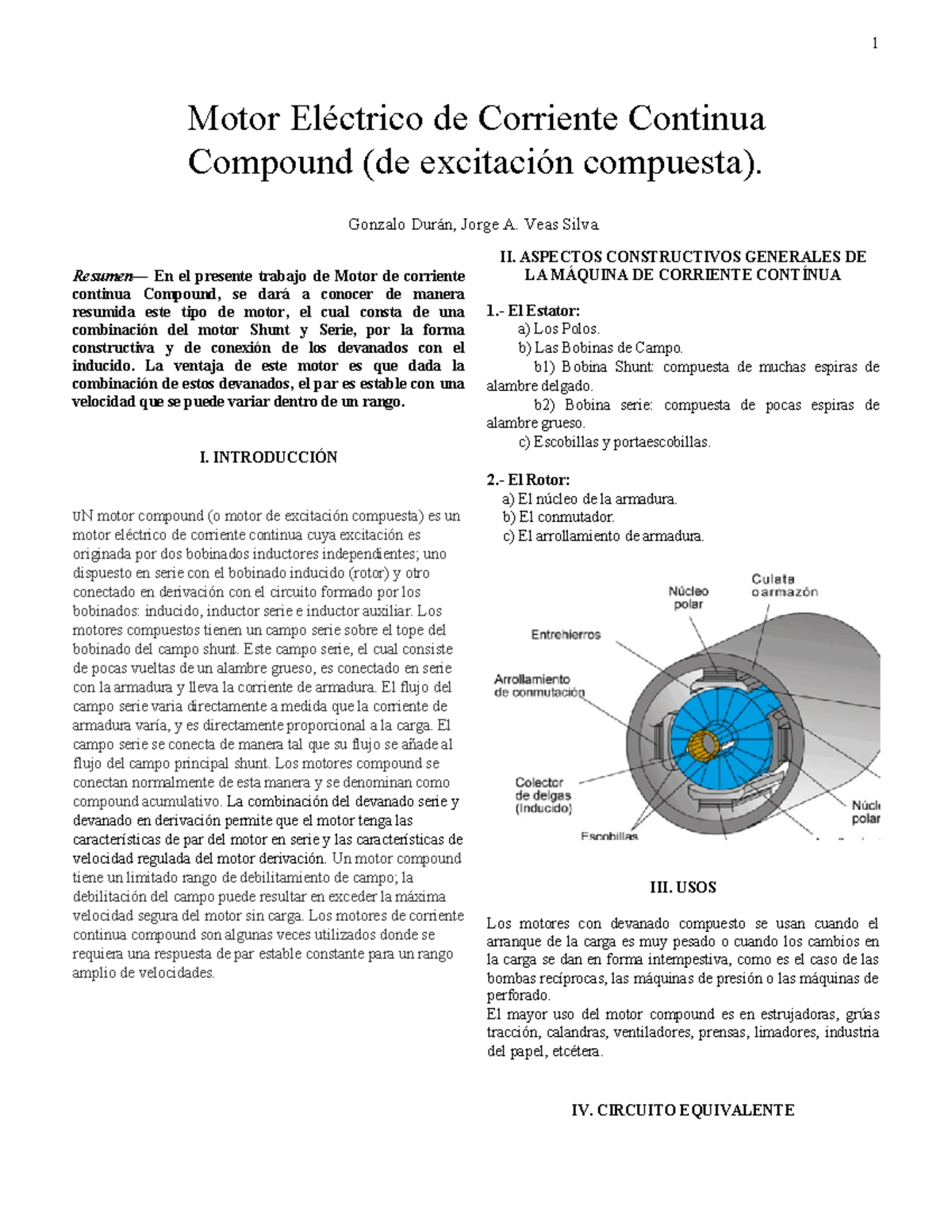 motor compound compuesto - Resumen— En el presente trabajo de Motor de ...