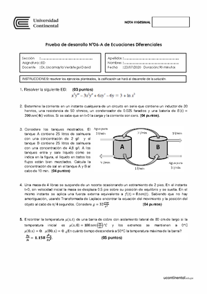 Evaluación final Ecuaciones diferenciales Carlos Argandoña - EvaluaciÛn Final (Tipo) 2022- - Studocu