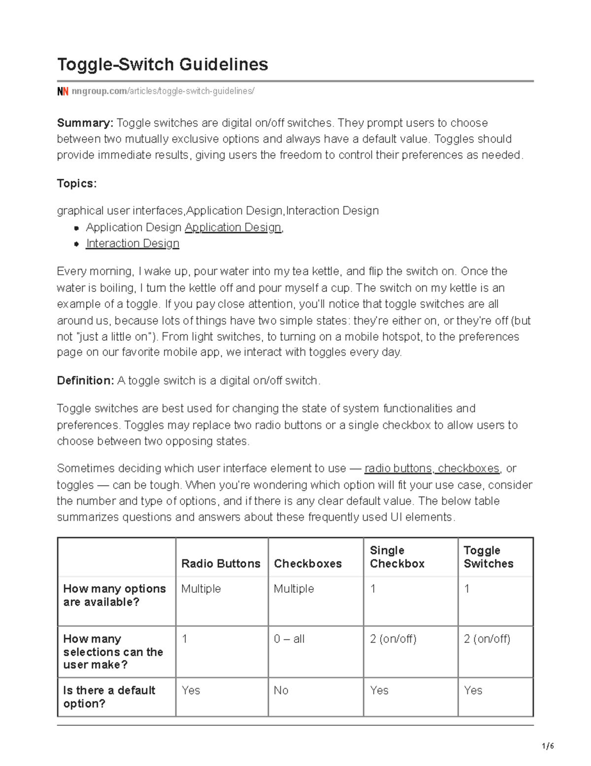 HCI 2 Topic 02 Toggle Switch Guidelines - Toggle-Switch Guidelines ...