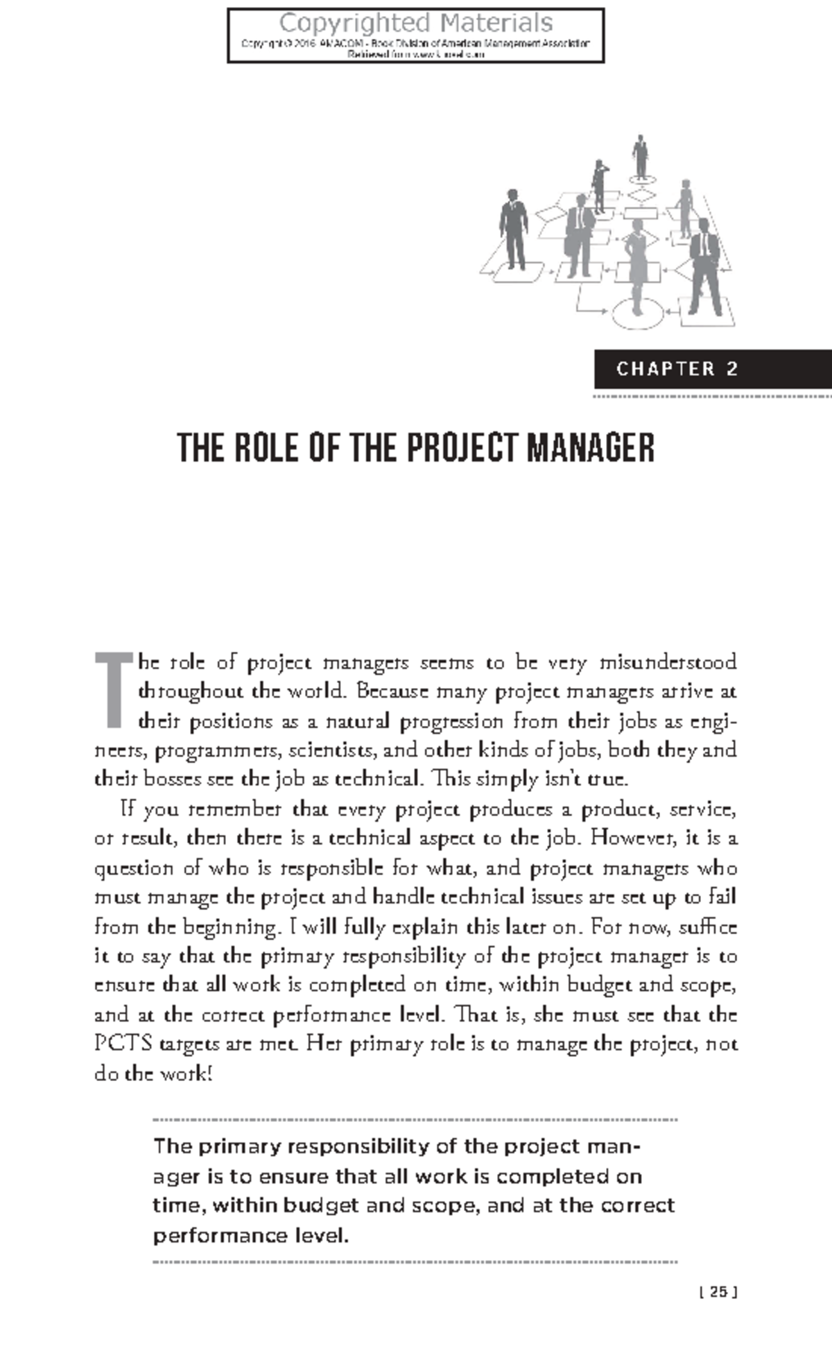 3.Heagney J Ch02 PM role - [ 25 ] C h A p T e r 2 THE ROLE OF THE ...