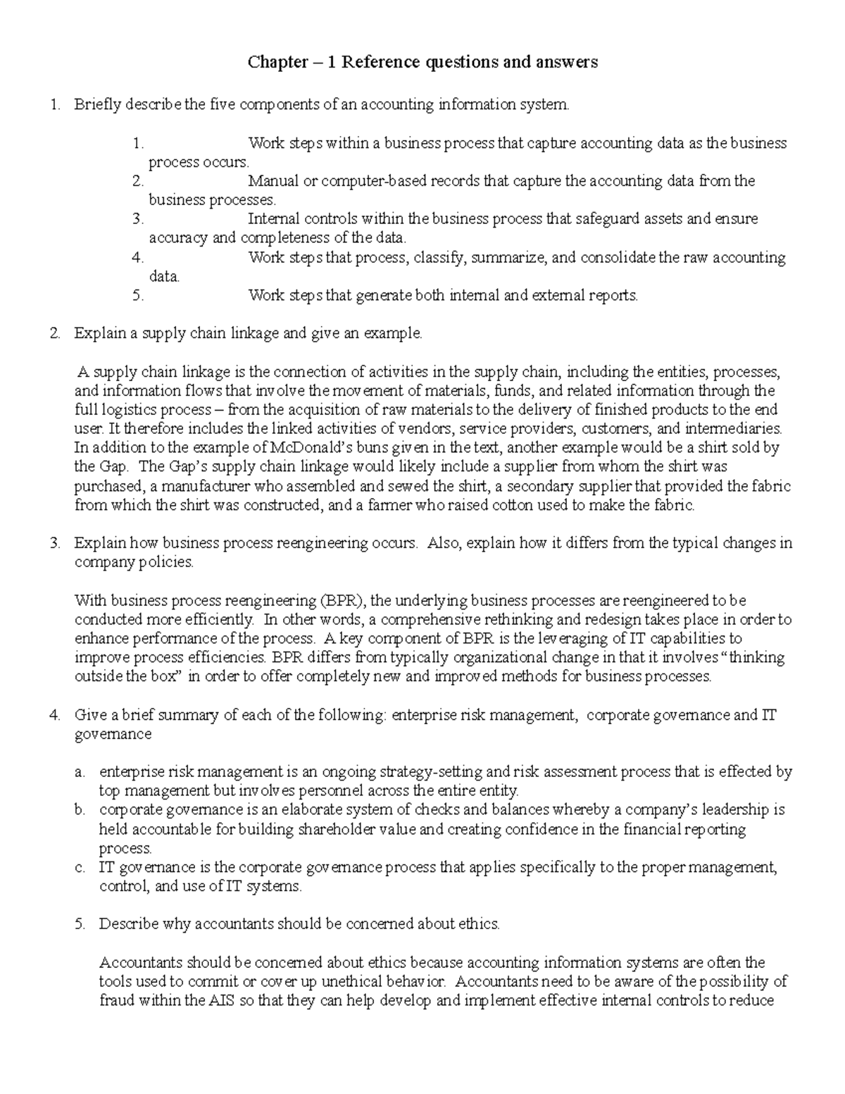 Chapter – 1 Reference Questions AND Answers - Chapter – 1 Reference ...