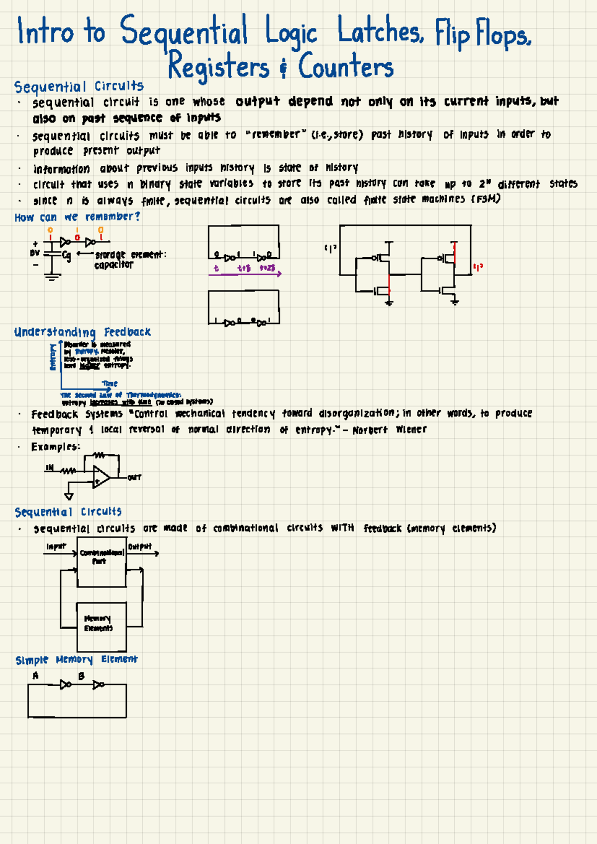 Intro To Sequential Logic Latches Flip Flops Registers Counters Intro To Sequential Logic