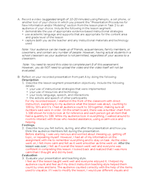DGM2 Task 2 - Task 2 - A. Create an original direct instruction lesson ...