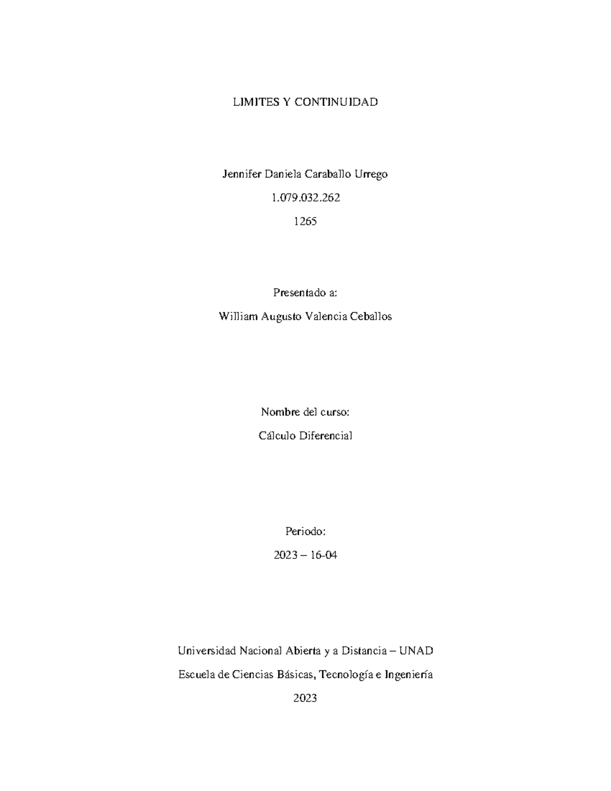 100410 area 2 Limites y continuidad Jennifer Caraballo - LIMITES Y ...