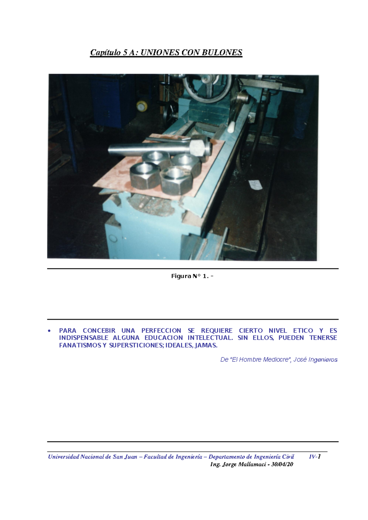 Capitulo 5A - Unión con Bulones - Universidad Nacional de San Juan ...