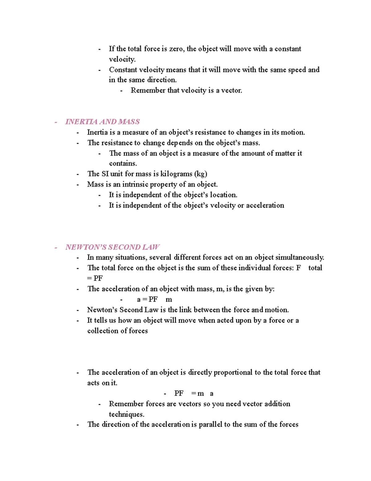 Physics Chapter 2 Google Docs7 If The Total Force Is Zero The physics-chapter-2-google-docs7-if-the-total-force-is-zero-the