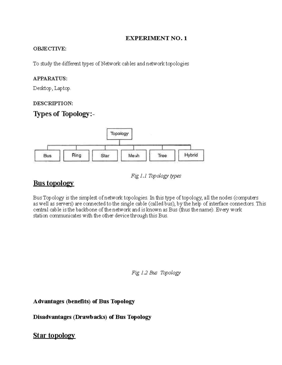 CN Lab cn practical - EXPERIMENT NO. 1 OBJECTIVE: To study the different types of Network cables ...