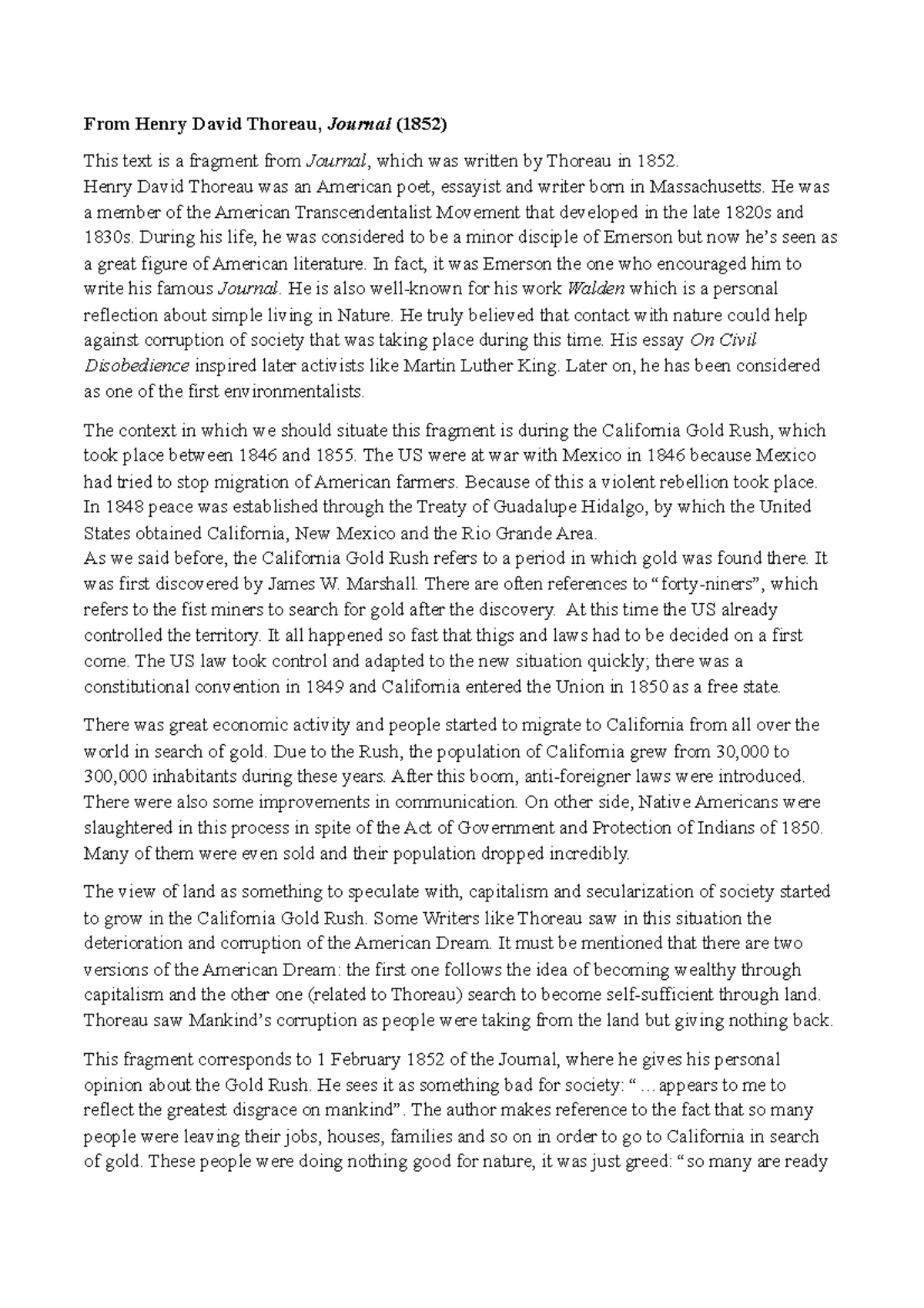 13From Henry David Thoreau - Henry David Thoreau was an American poet ...