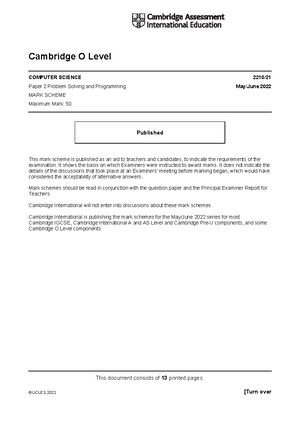 596010 2023 specimen paper 1a - COMPUTER SCIENCE 2210/ Paper 1 Computer ...