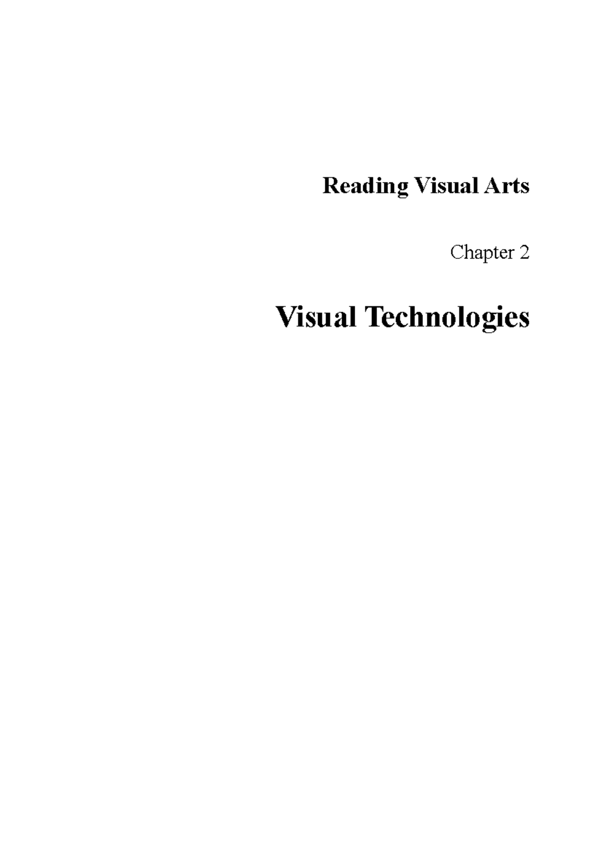 GEC 12 Visual arts - Reading Visual Arts Chapter 2 Visual Technologies ...