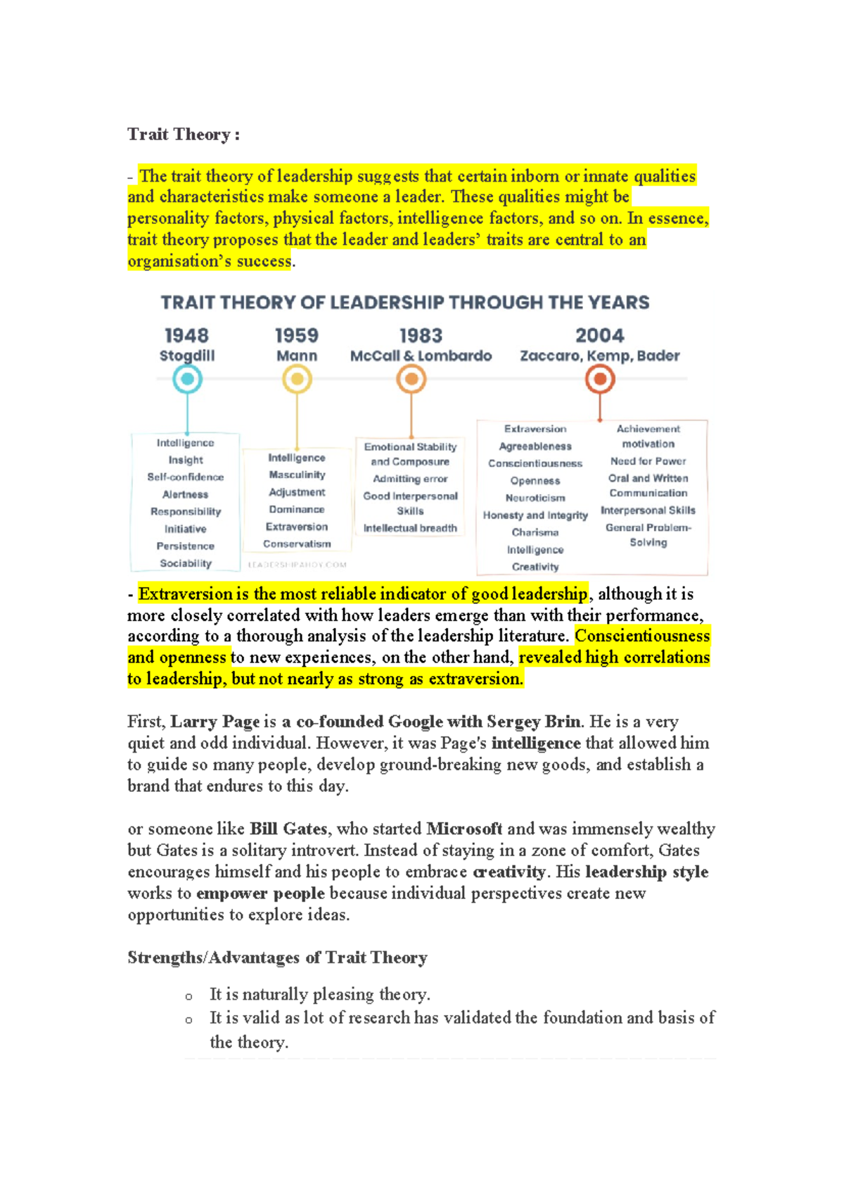 Trait-Theory - gooof - Trait Theory : The trait theory of leadership ...