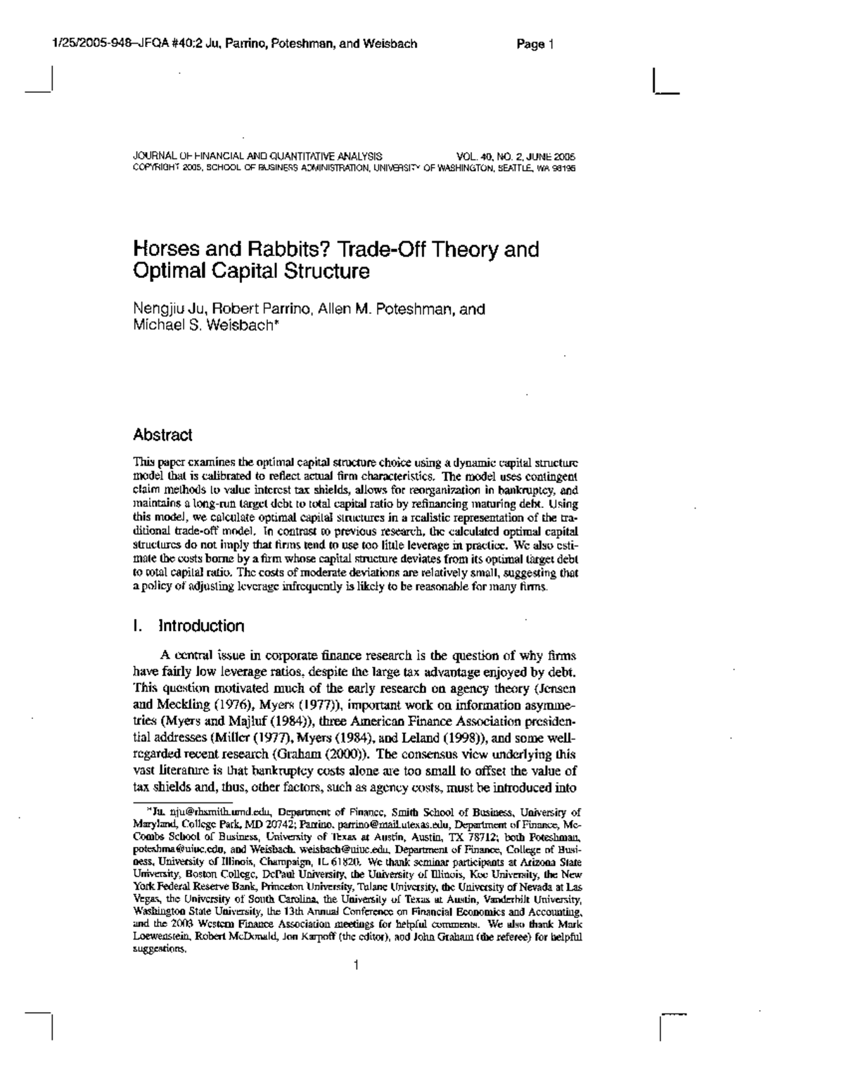 Trade Off Theory - fggbxcv fbxb dfbdf - GLTH 310 - Studocu