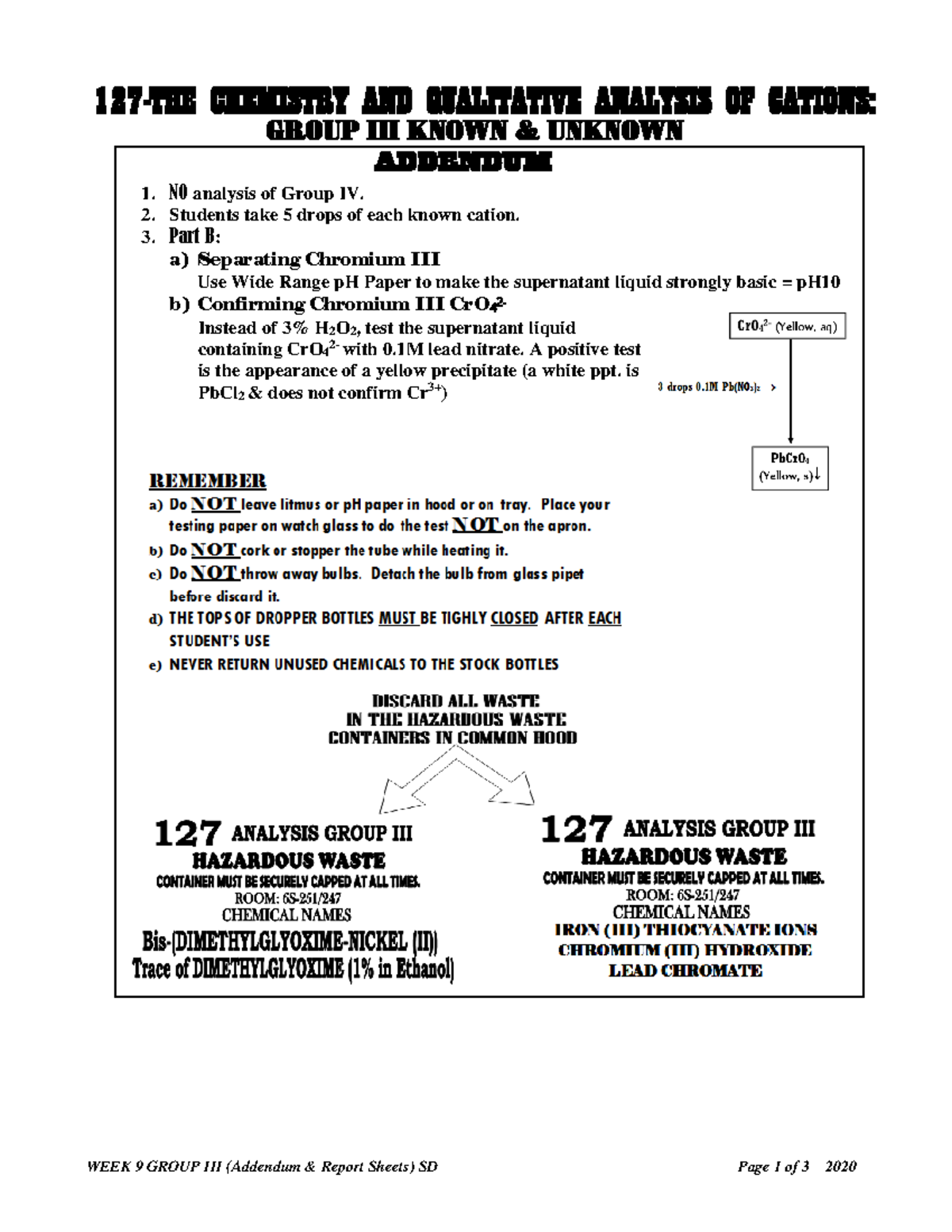 WEEK 9 Group III (Addendum & Report Sheets) SD - WEEK 9 GROUP III ...