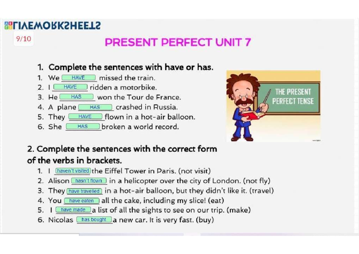 Writing TASK#2 - PRESENT PERFECT - ingles - Studocu