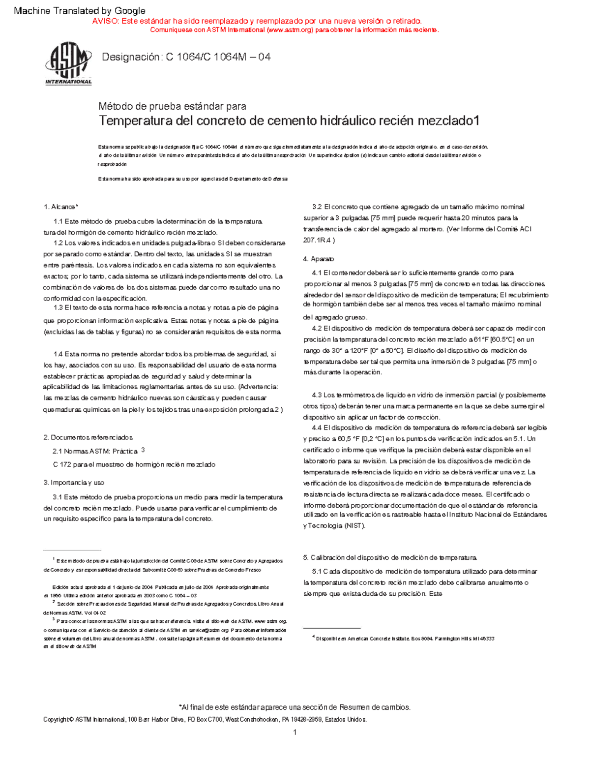 ASTM-C-1064-1999 Traducción - Designación: C 1064/C 1064M – 04 ...