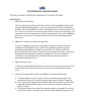ACC 318 Module Six Assignment Template - ACC 318 Module Six Assignment ...