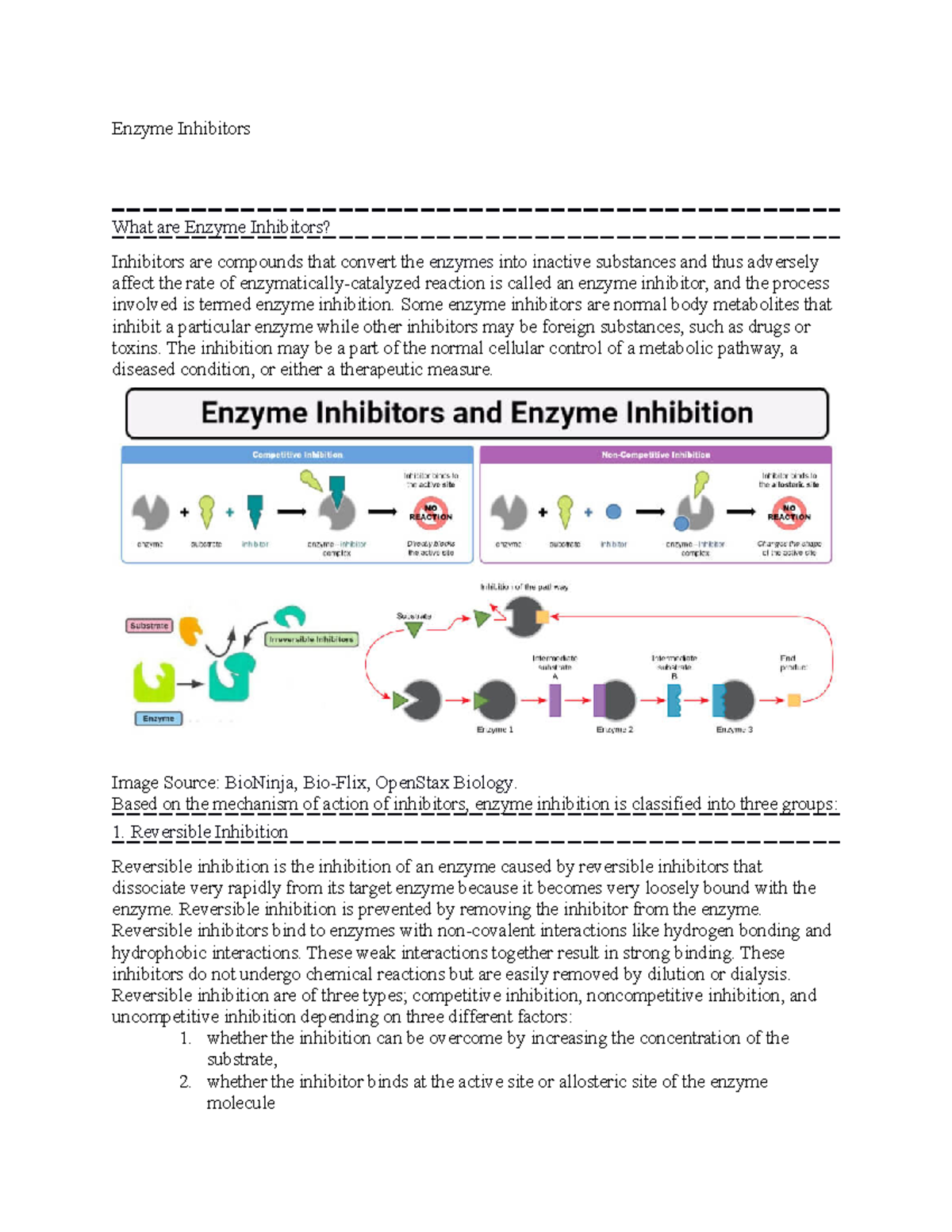 Enzyme Inhibitors - notes - Enzyme Inhibitors What are Enzyme ...