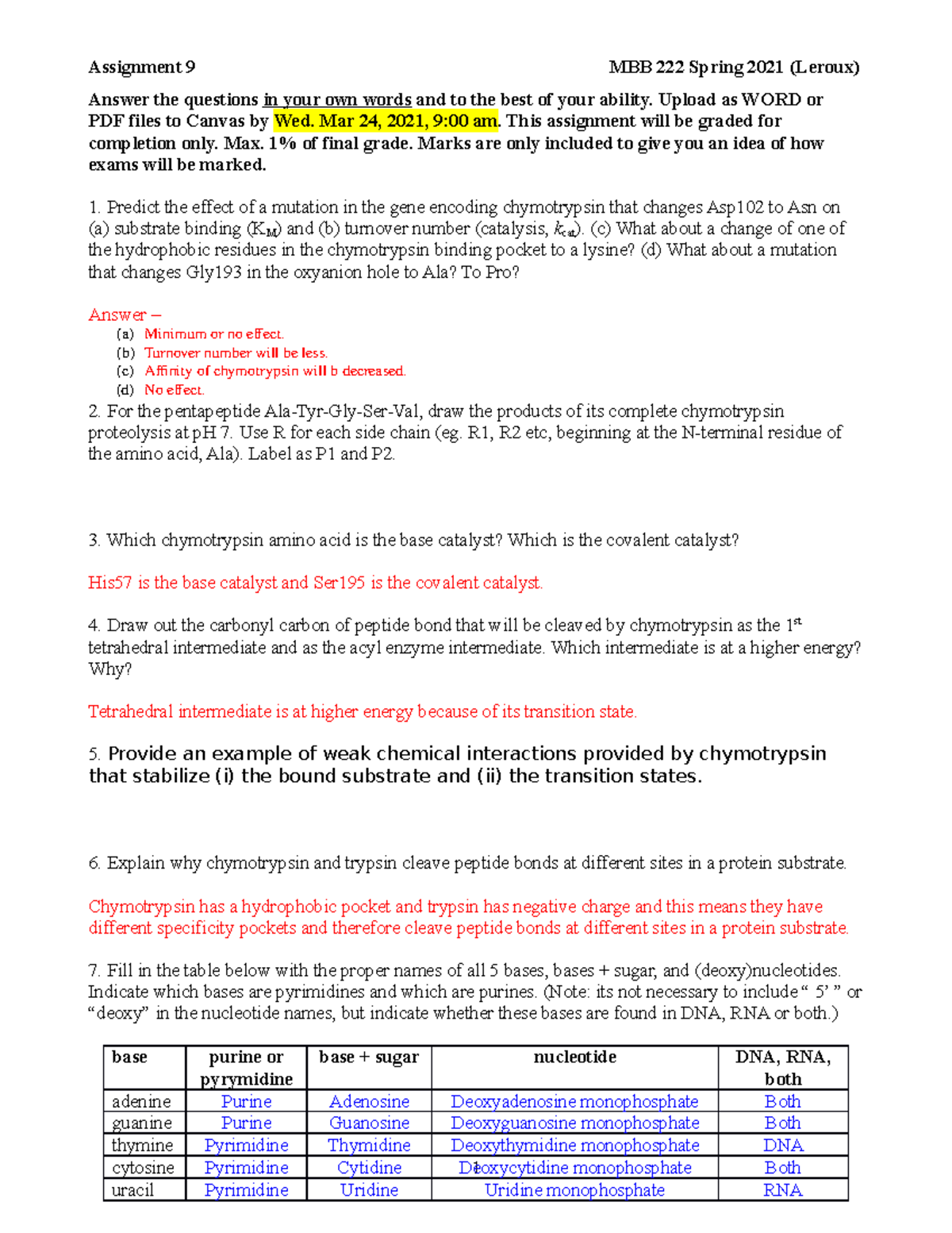 Assignment 9 - mutation - Answer the questions in your own words and to ...