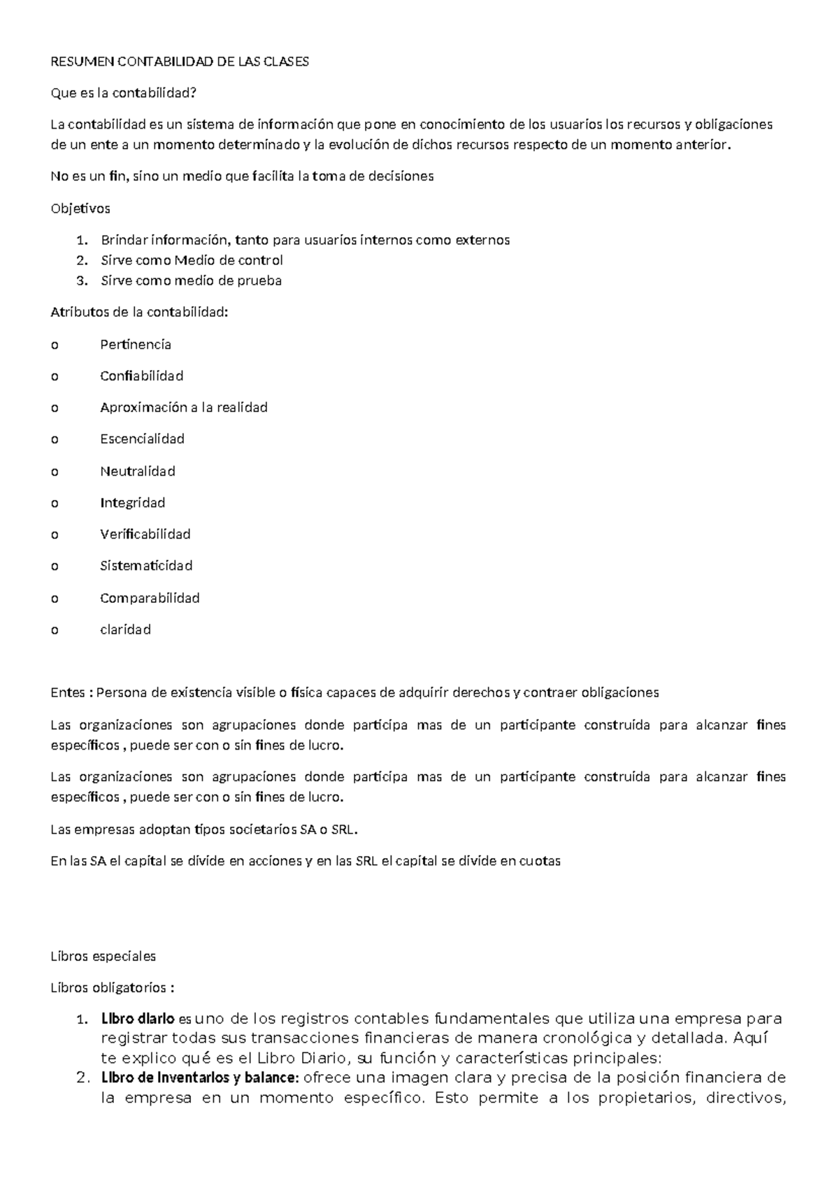 resumen contabilidad UADE , SEGUNDO PARCIAL. - RESUMEN CONTABILIDAD DE LAS CLASES Que es la ...