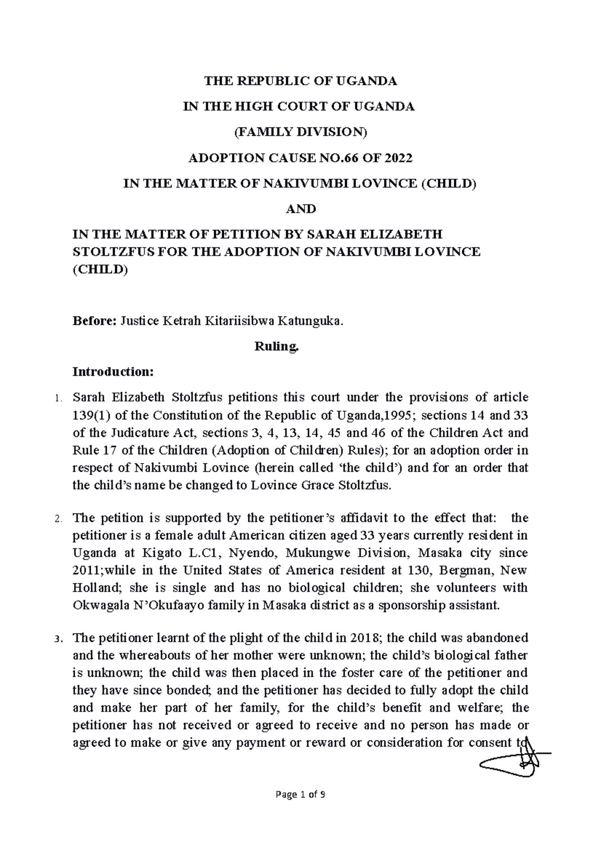 Source - Easy to understand - THE REPUBLIC OF UGANDA IN THE HIGH COURT ...