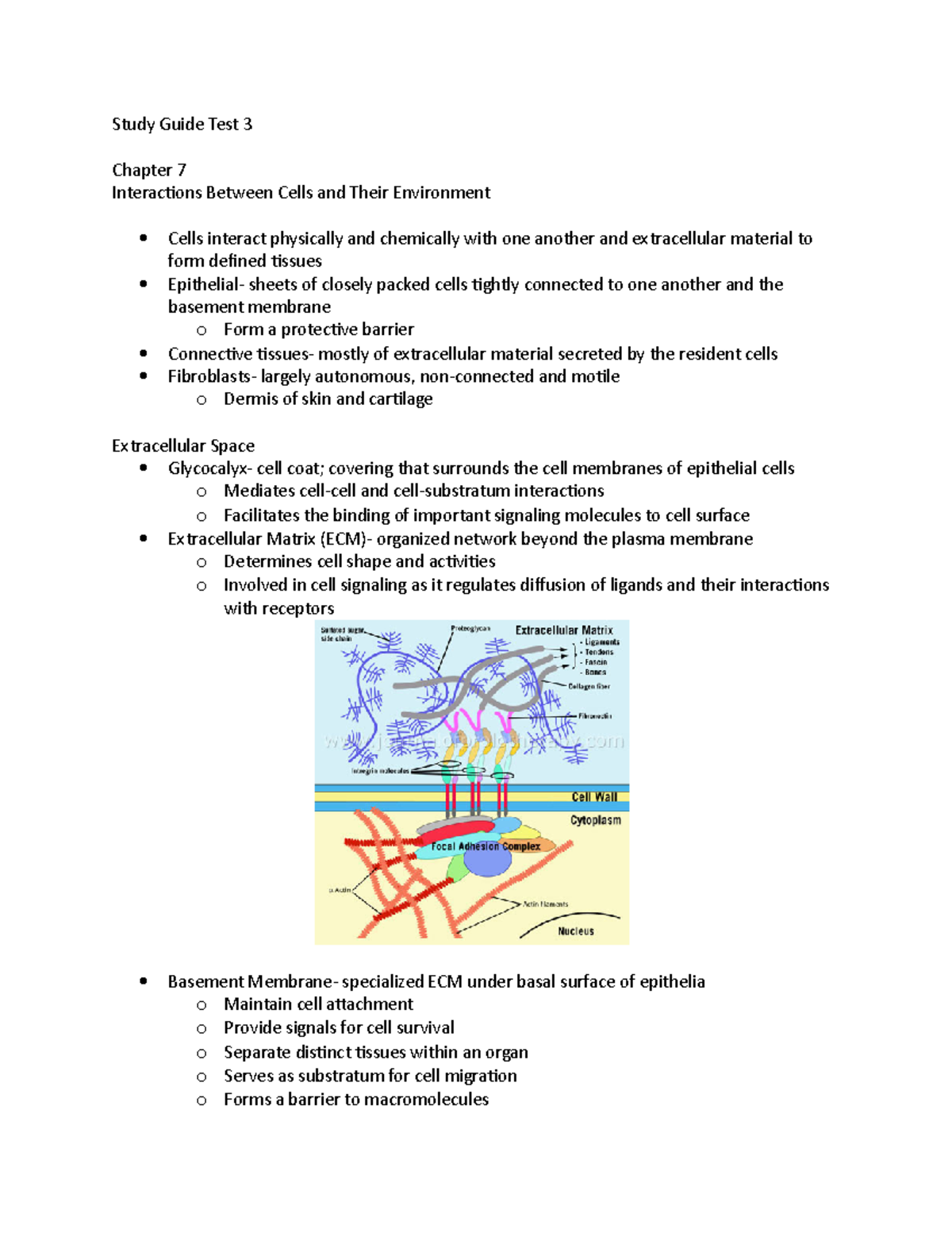 Study Guide Test 3 - Yoder - Study Guide Test 3 Chapter 7 Interactions ...