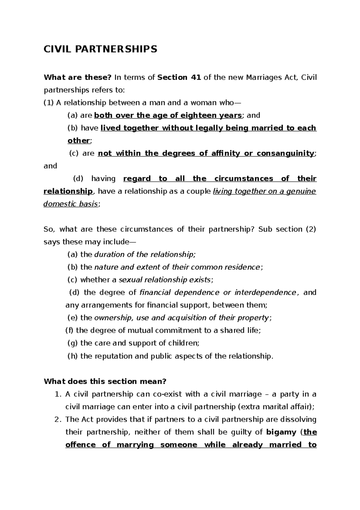 Civil Partnerships IN Zimbabwe - CIVIL PARTNERSHIPS What are these? In ...