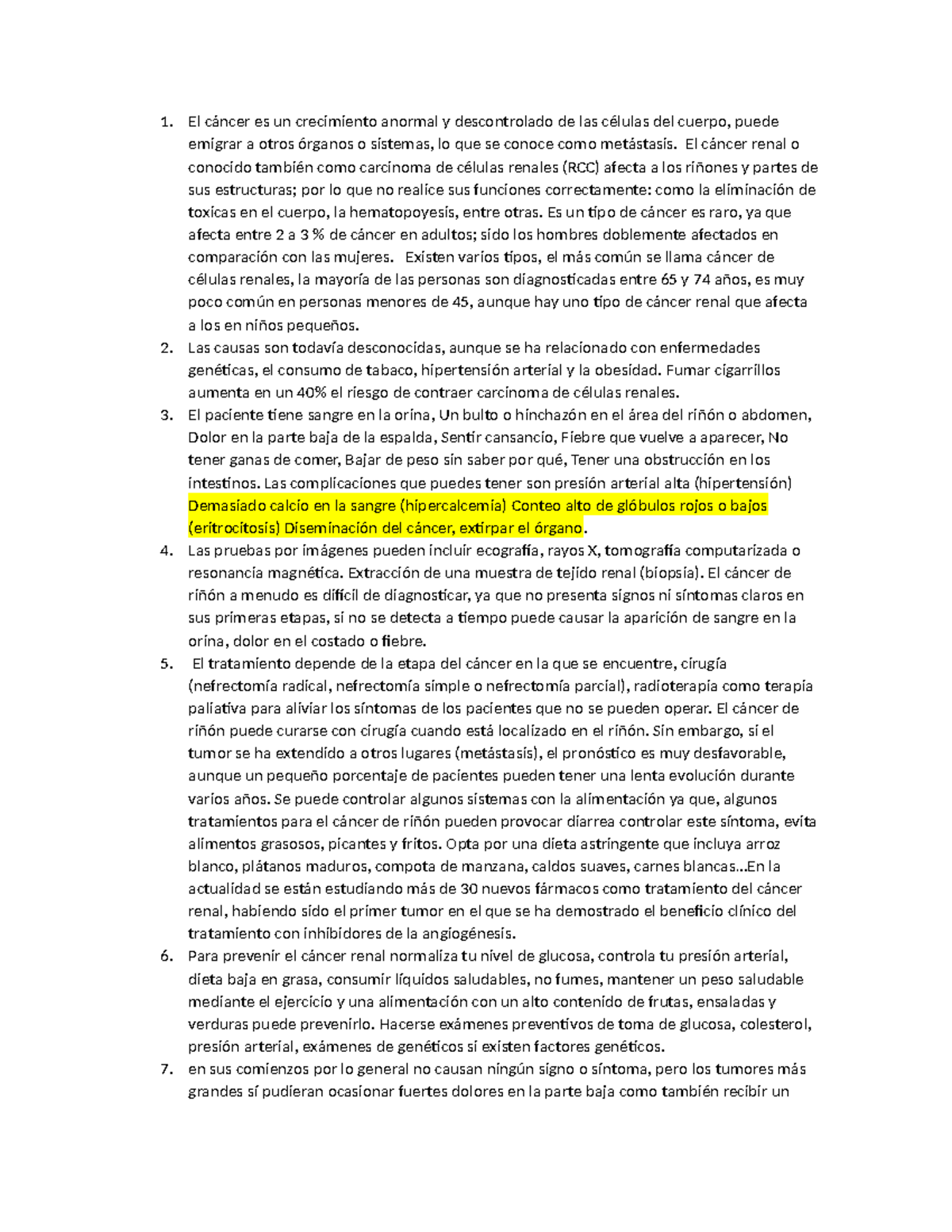 El cáncer es un crecimiento anormal y descontrolado de las células del ...