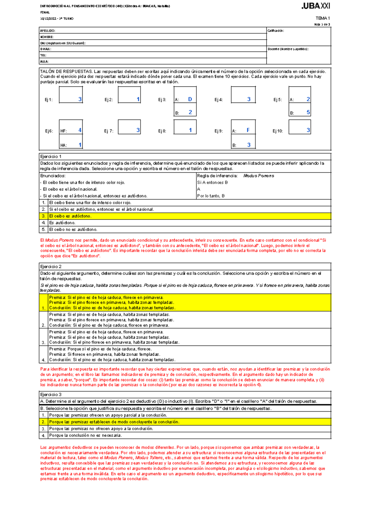 IPC Uba xxi. Claves final 15 de diciembre T 1 2 3 4 - FINAL 15/12/2022 - 1º TURNO Hoja 1 de 3 ...