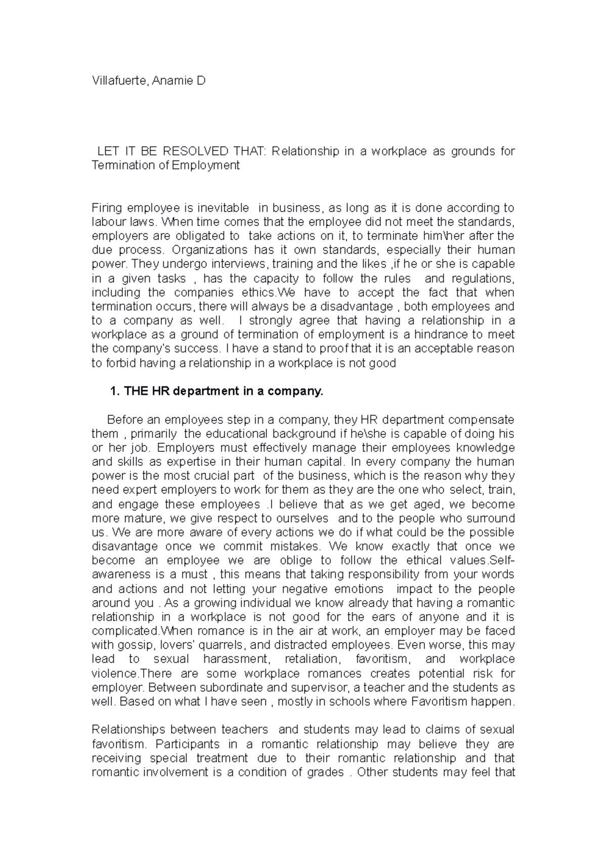 Judtify Essay - Villafuerte, Anamie D LET IT BE RESOLVED THAT ...