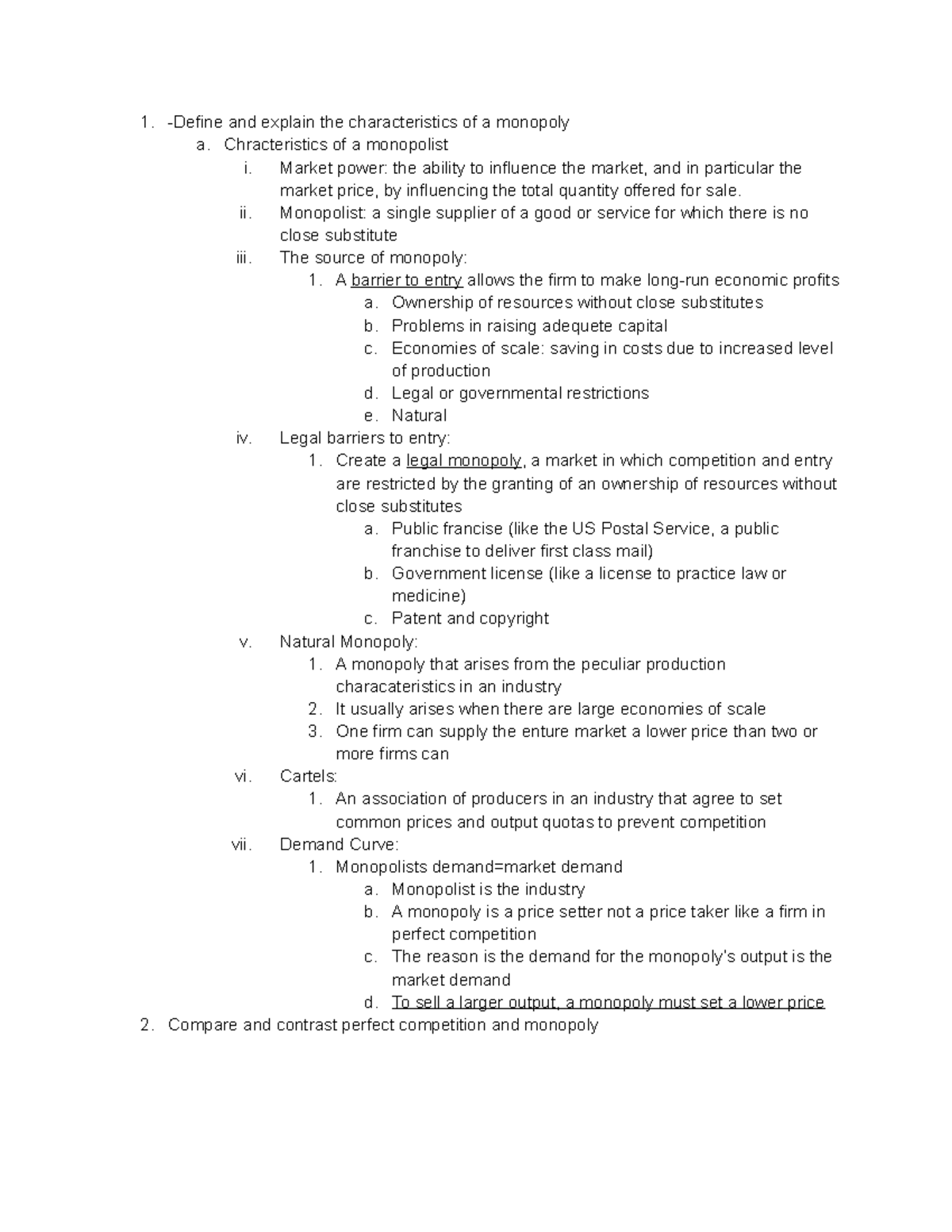 Econ Module 11 Notes - Professor Graf -Define and explain the ...