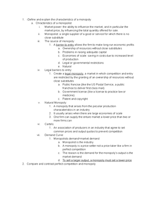 Module 10 Econ Notes - Professor Graf - Define and explain the ...