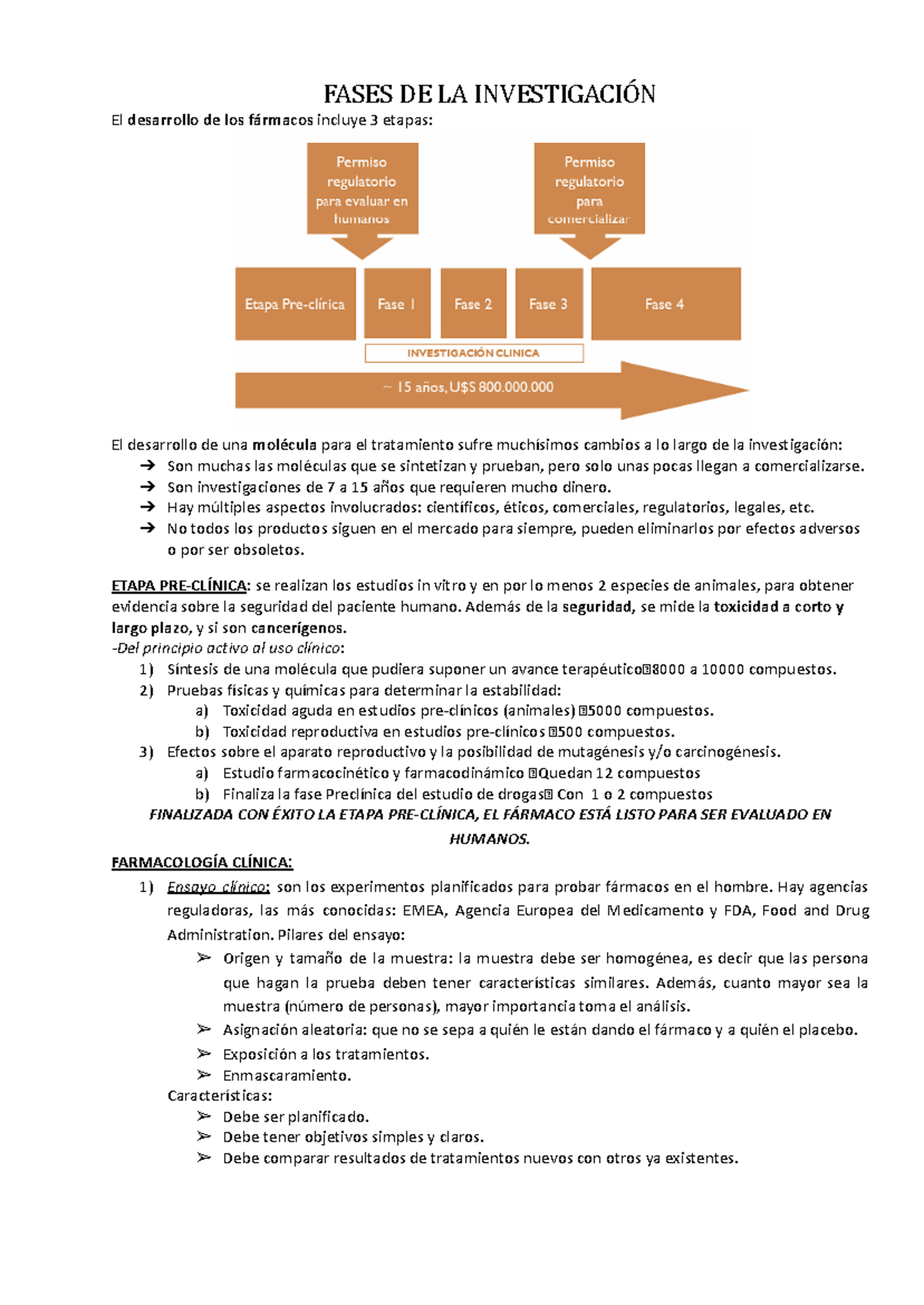 3 Fases DE Investigación - FASES DE LA INVESTIGACIÓN El desarrollo de los fármacos incluye 3 ...