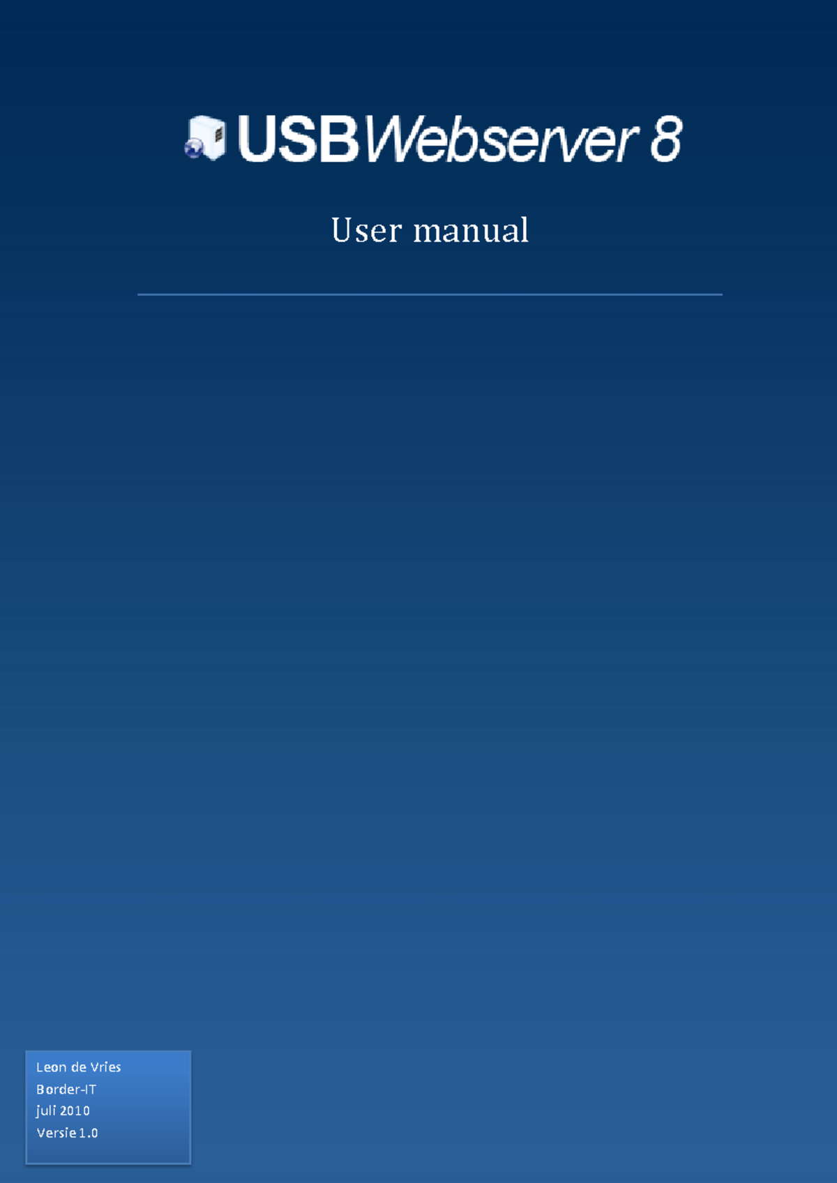 Manual usbserver - User manual Leon de Vries Border-IT juli 2010 Versie 1. Inhoudsopgave - Studocu