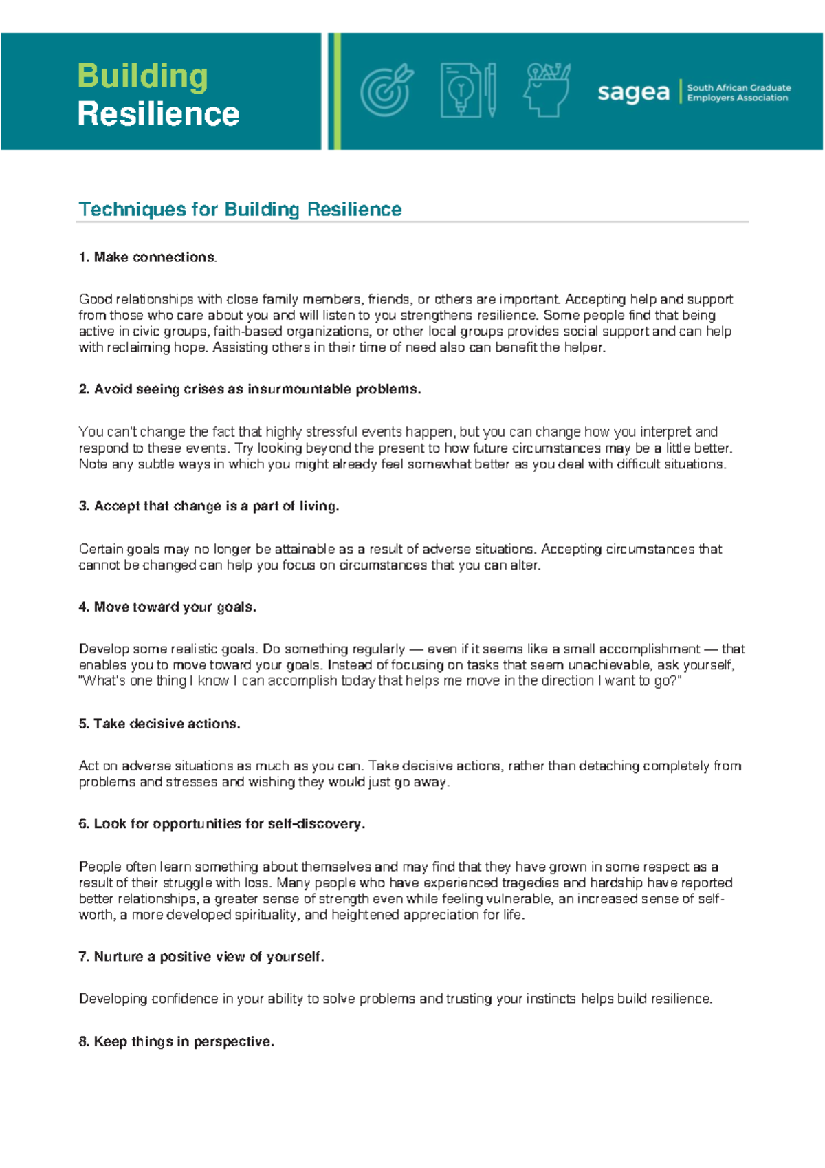 Building Resilience - Additional course on Event Management - Building ...
