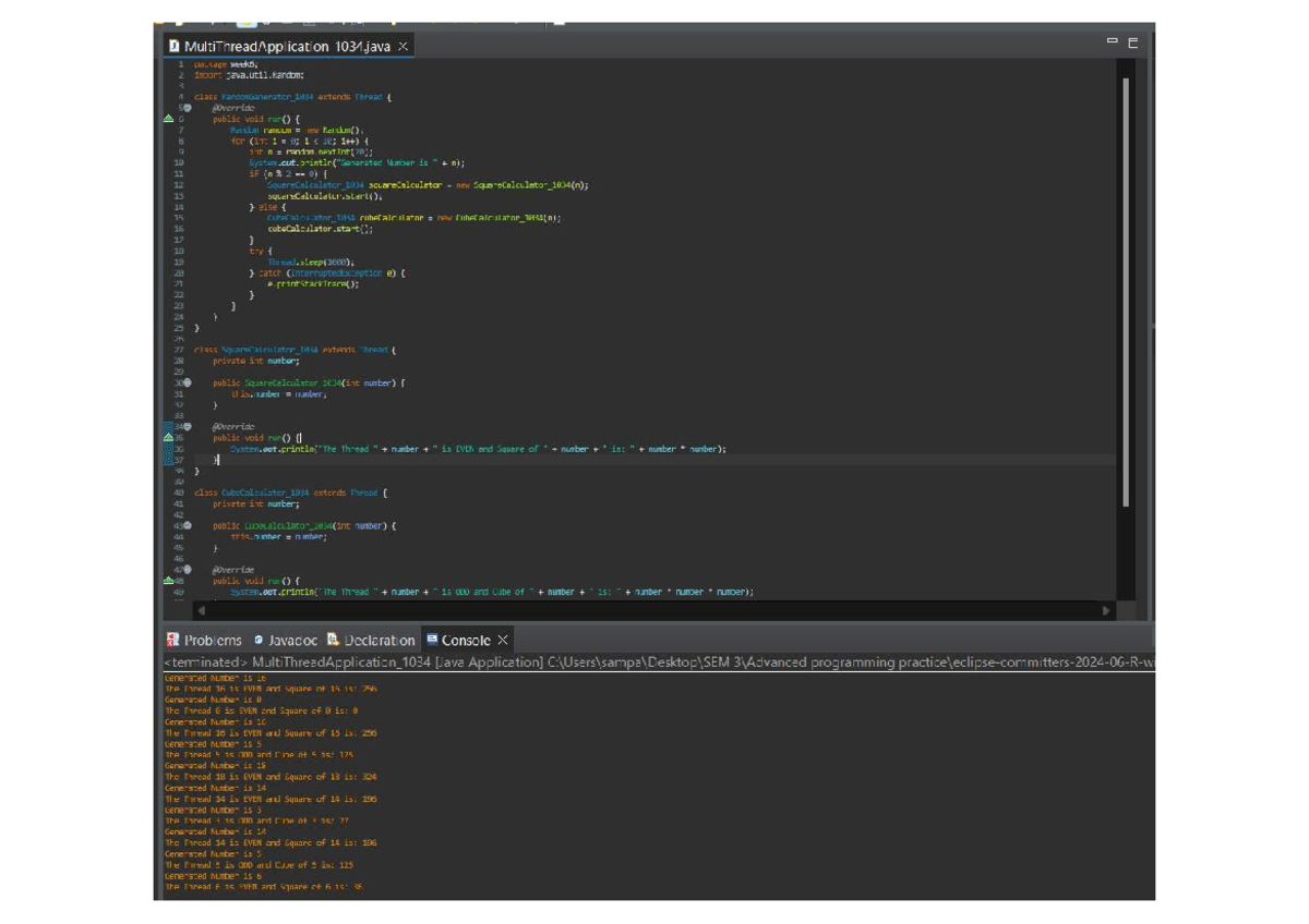 Week6 - week 6 practicals - D MultiThreadApplication_1034 1 package 2 ...