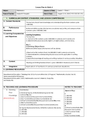 Final Classroom Observation Lesson Plan in Science 6 - Classroom ...
