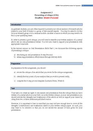 ES5101 Week 2 3MT - The lecture is boring - Positioning Yourself as a ...