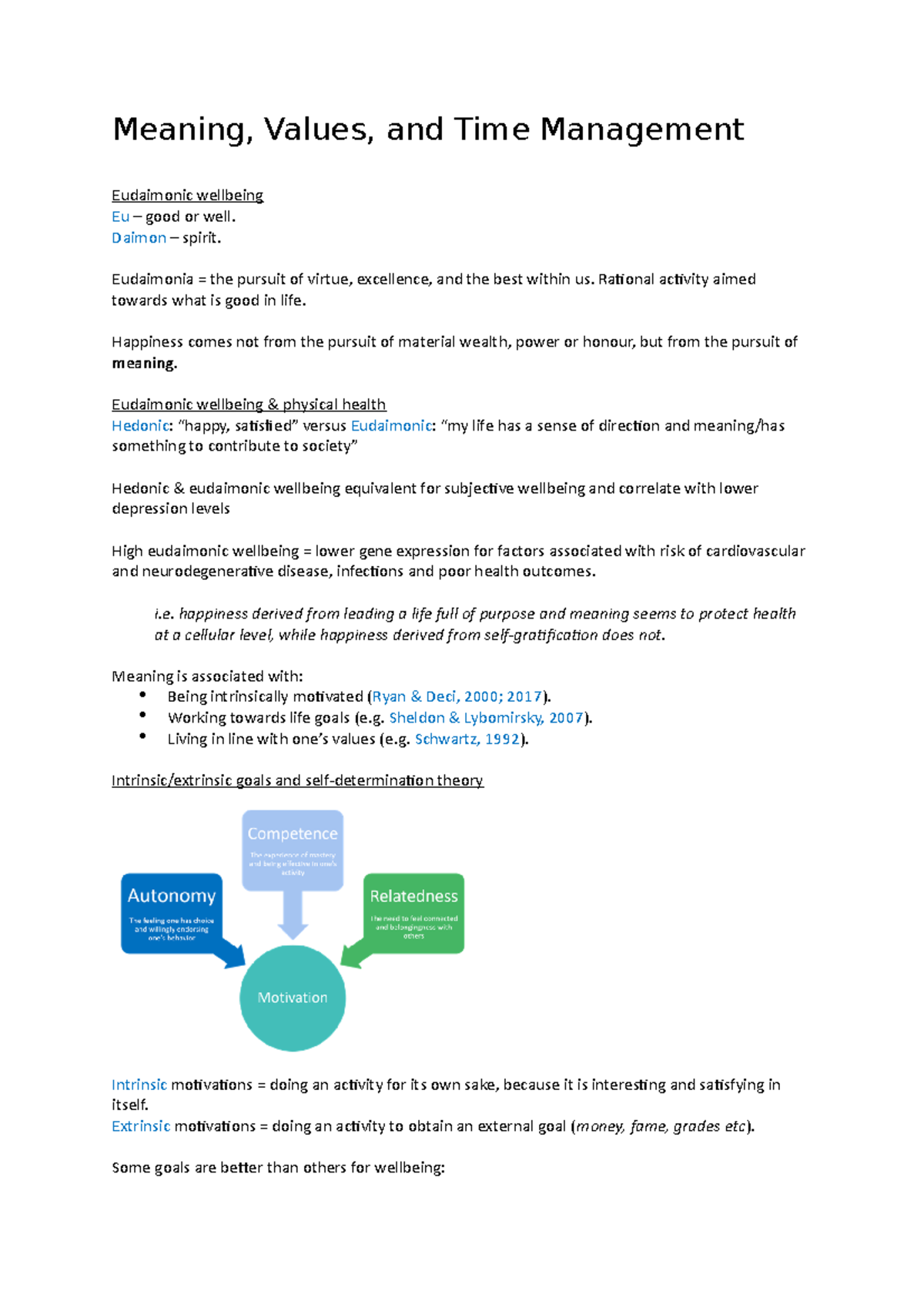 Meaning, Value, Time Management - Meaning, Values, and Time Management ...